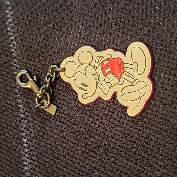 Disney & Coach | Bags | Disneycoach Collab Mickey Bag Charm Leather ...